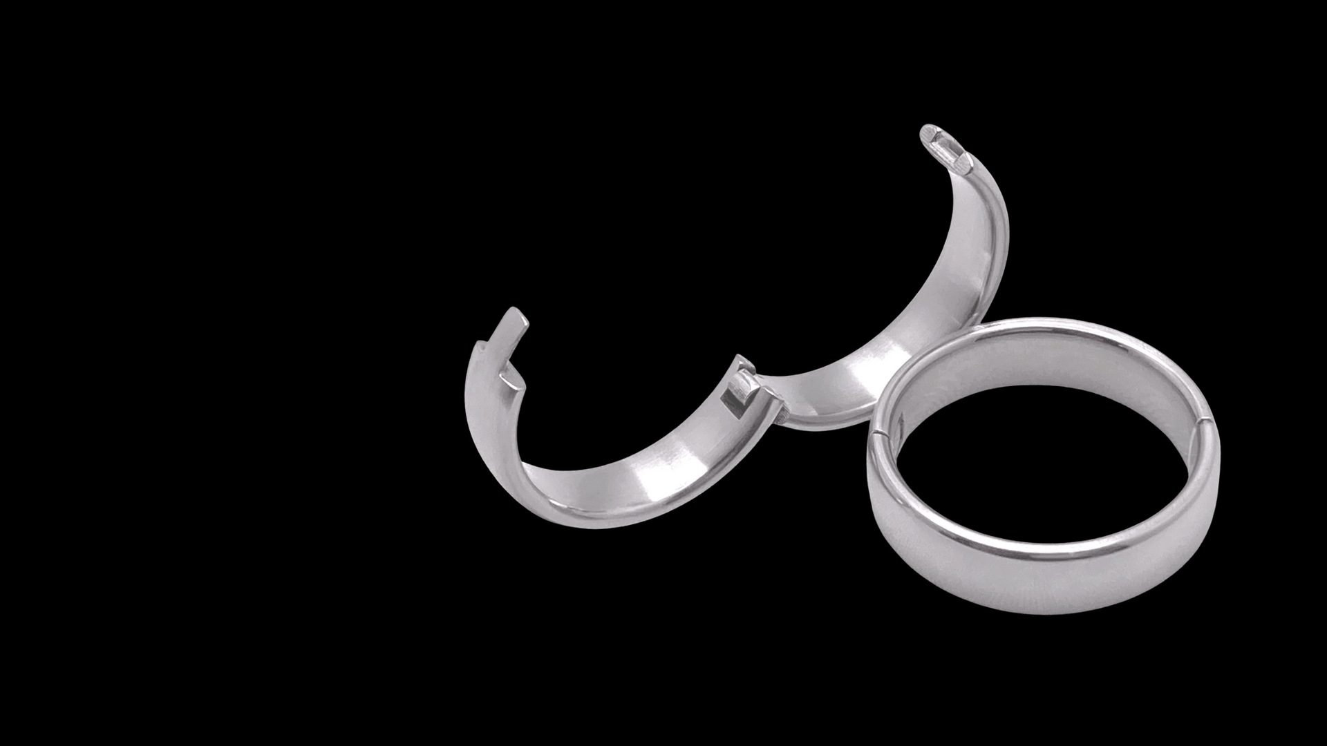 Hinged rings go on easily around swollen knuckles to fit your finger ...